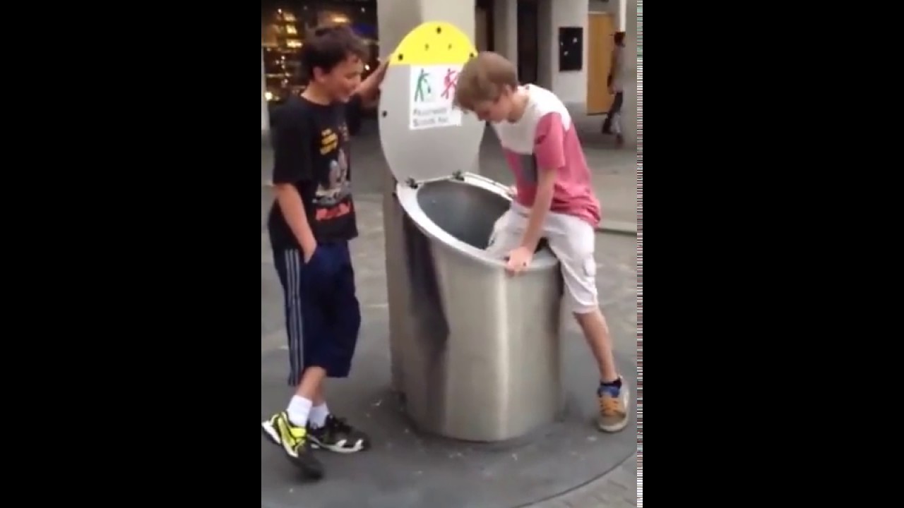 Kid Falls Through Trash Can At Eula Seay Blog