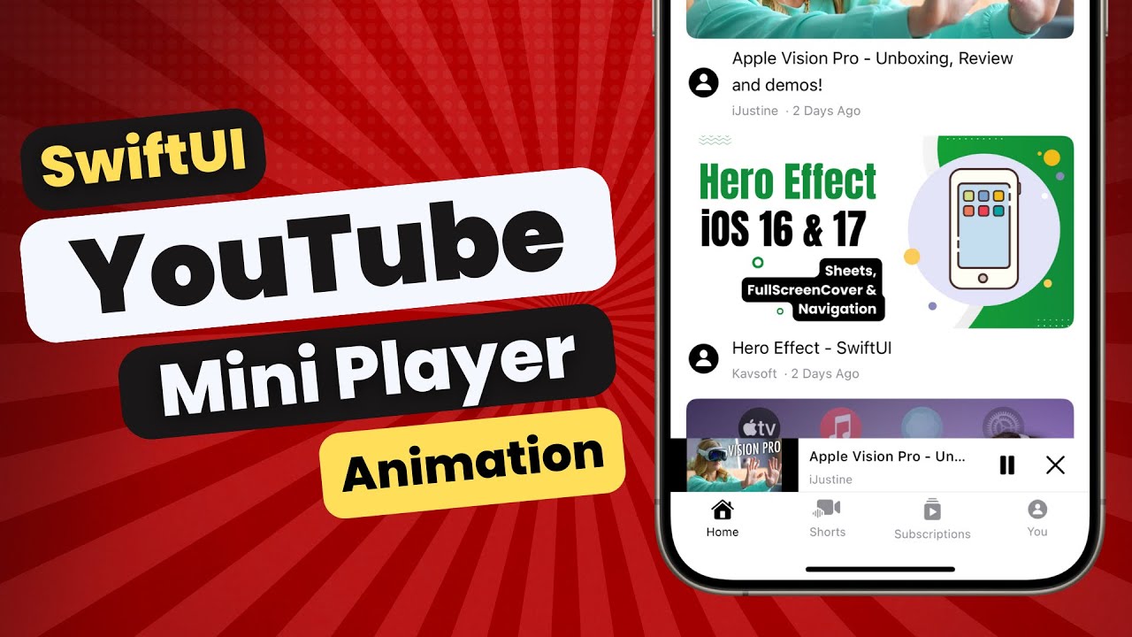 Swiftui Youtube Mini Player Animation Complex Ui Xcode 15 Youtube