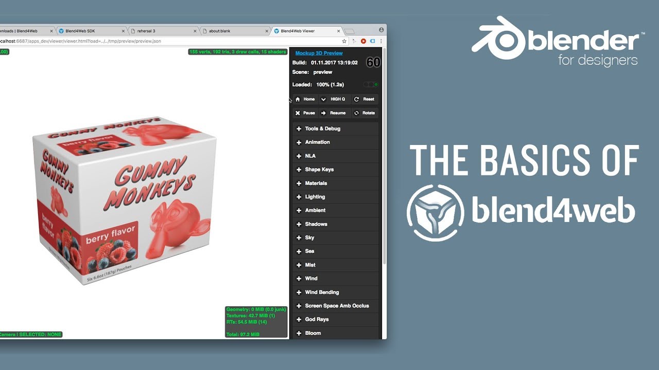 The Basics Of Blend4web Getting Your Models Online Youtube