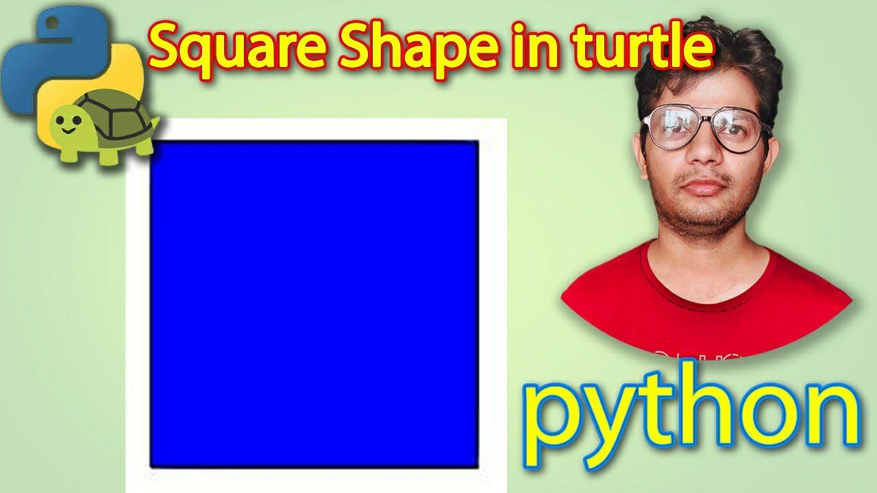 Square Shape Draw In Python Turtle Youtube