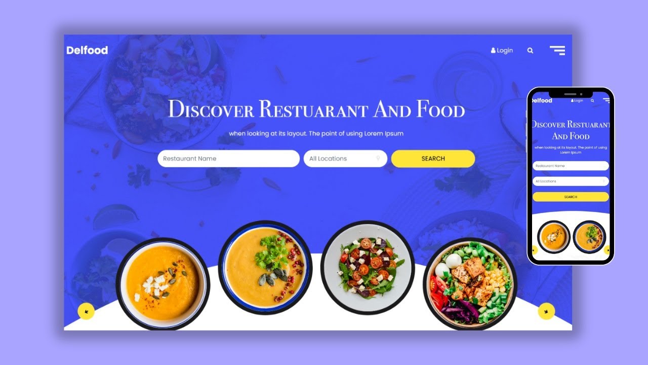Responsive Restaurant Website Design Using Html Css Bootstrap