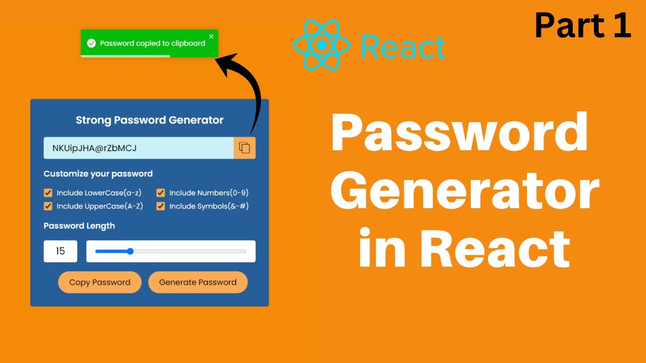 Build A Strong Password Generator With React Part 1 React Js Tutorial