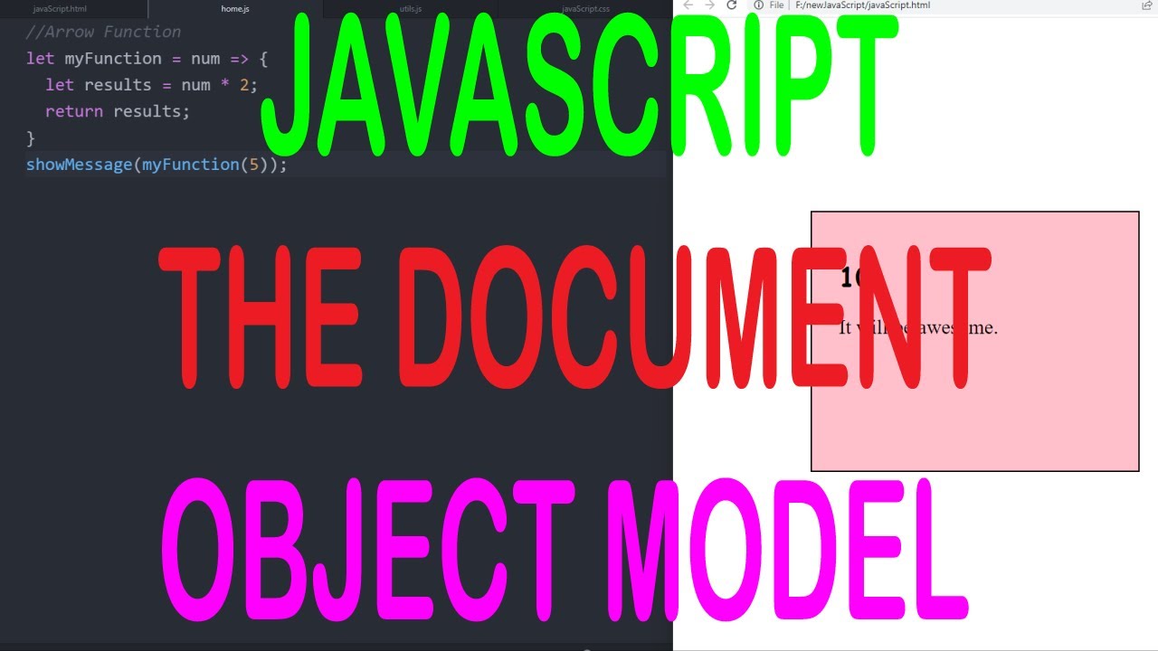 Javascript Tutorials The Document Object Model 30 Youtube