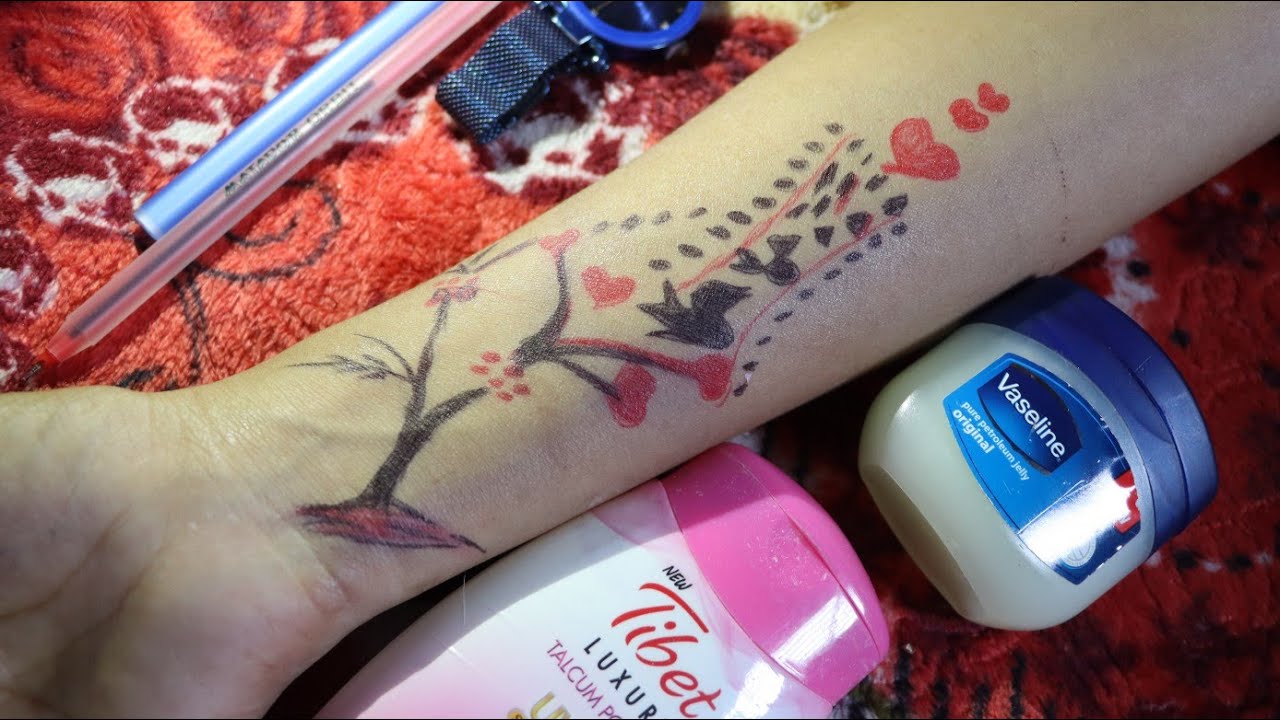How To Make Tattoo At Home With Pen Diy Tattoo With Pen Abcd Tts
