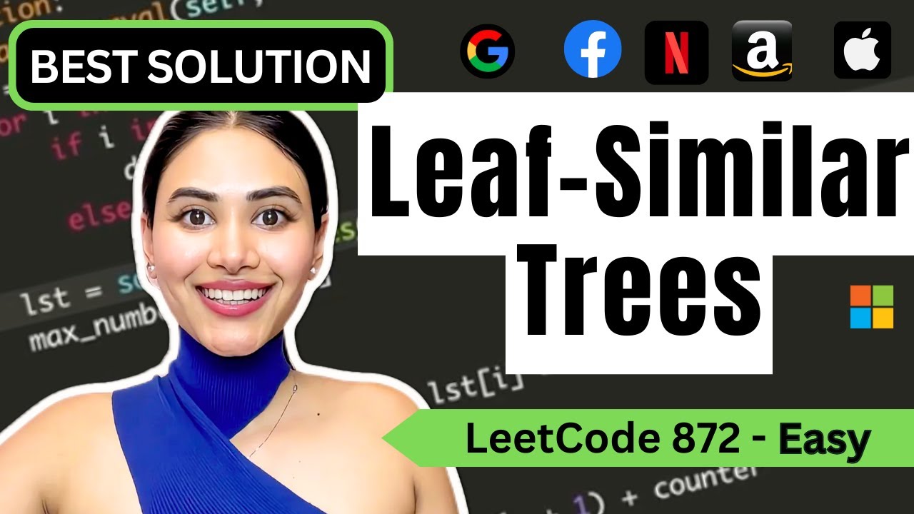Leaf Similar Trees Leetcode 872 Python Leetcode Leetcode75 Youtube