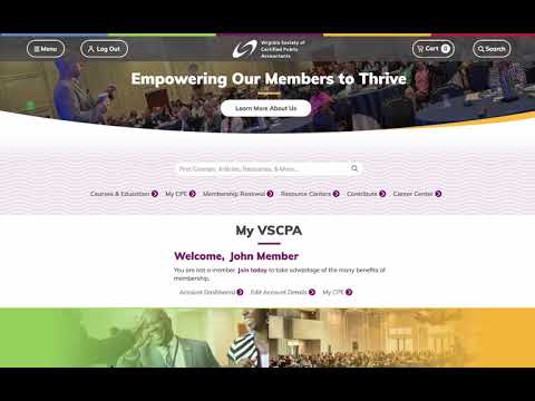 Vscpa Login Tutorial Youtube