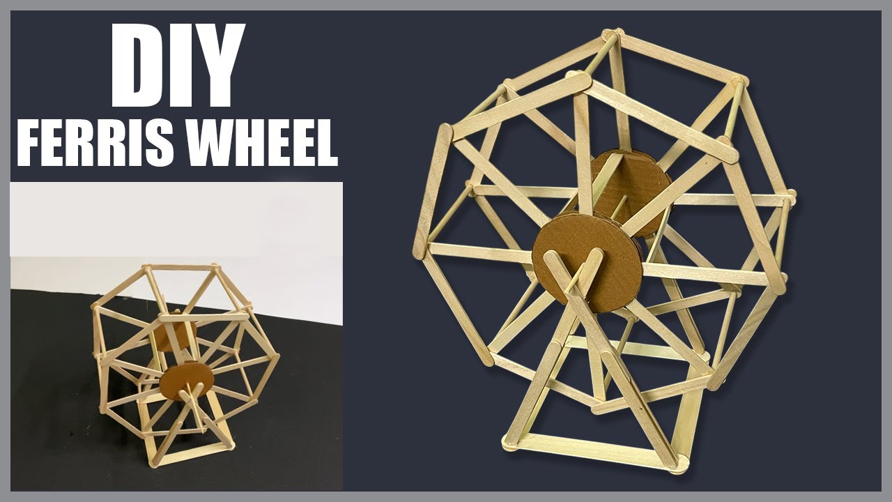 How To Make A Spinning Ferris Wheel рџћў Diy Popsicle Stick Craft Youtube