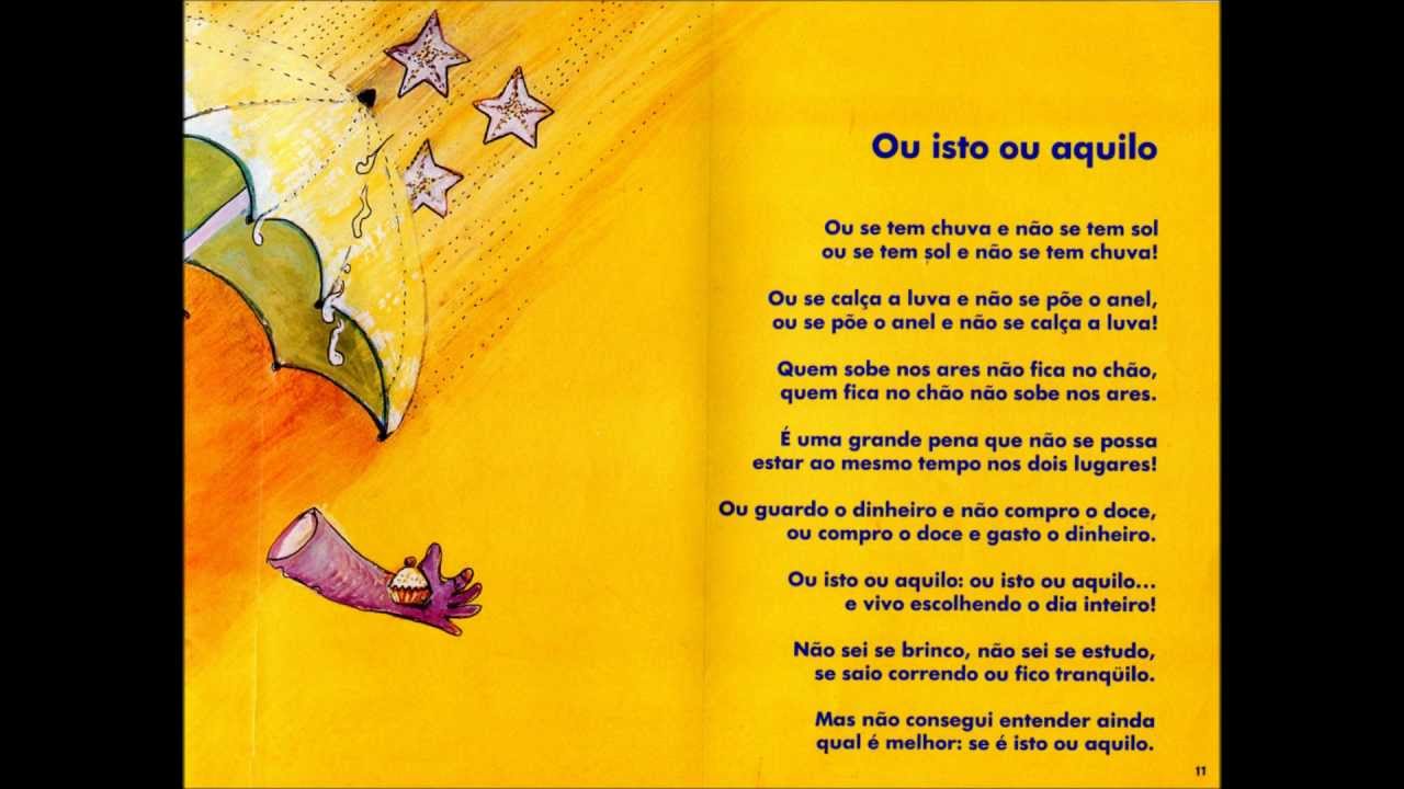 Poema Ou Isto Ou Aquilo Para Imprimir Retoedu
