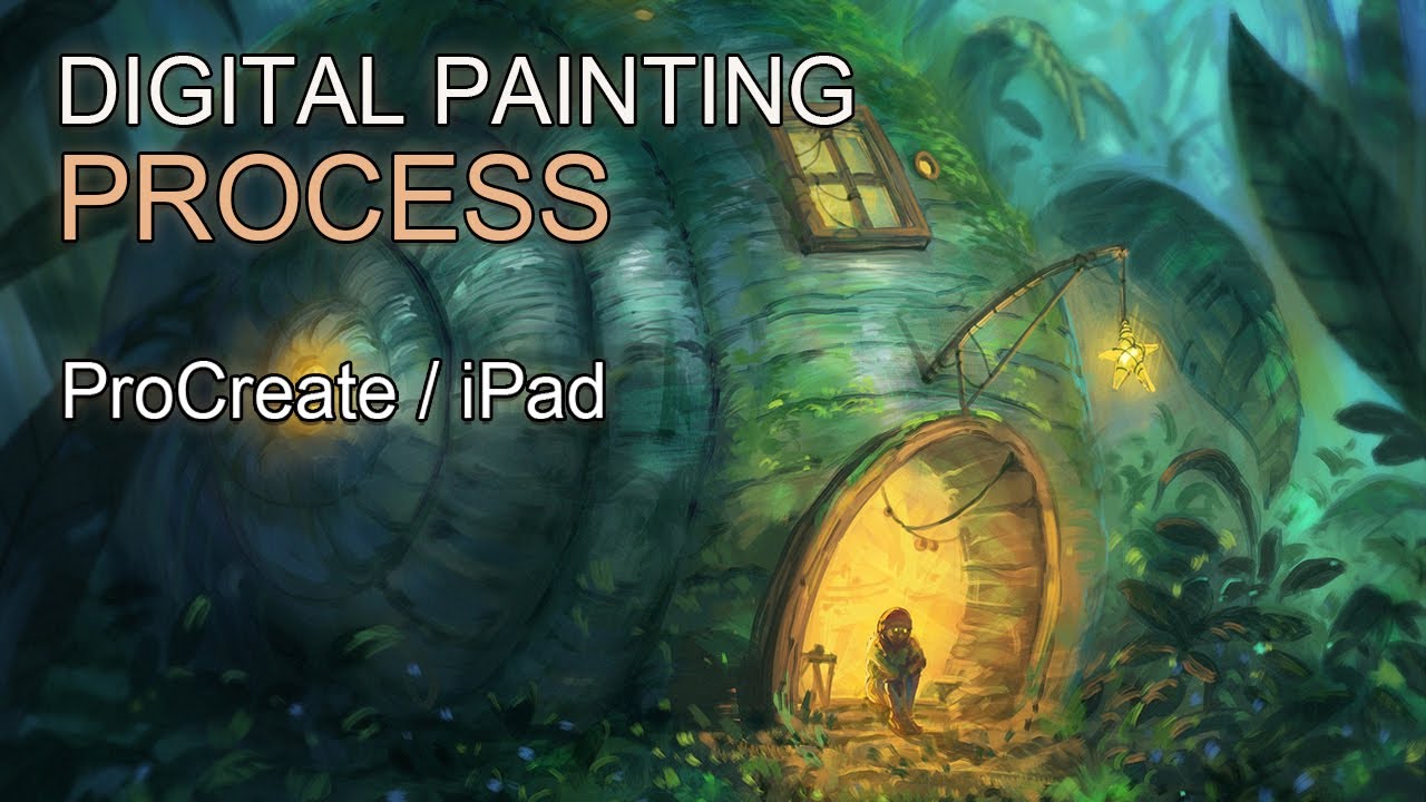 Procreate Digital Painting Cozy Little Place I Fantasy Landscape