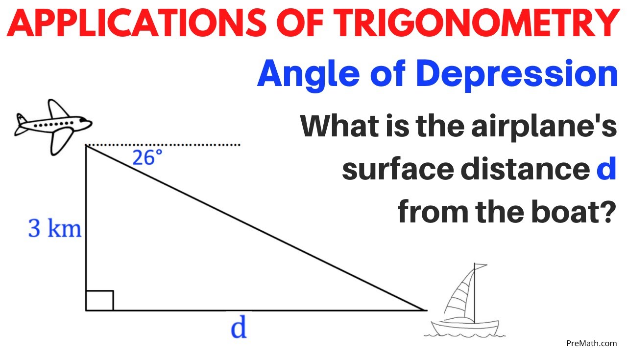 Use The Angle Of Depression To Find The Surface Distance Between Two