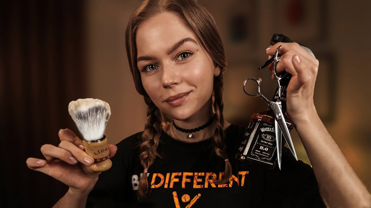 Video Asmr The Most Relaxing Haircut Shaving Realistic Personal
