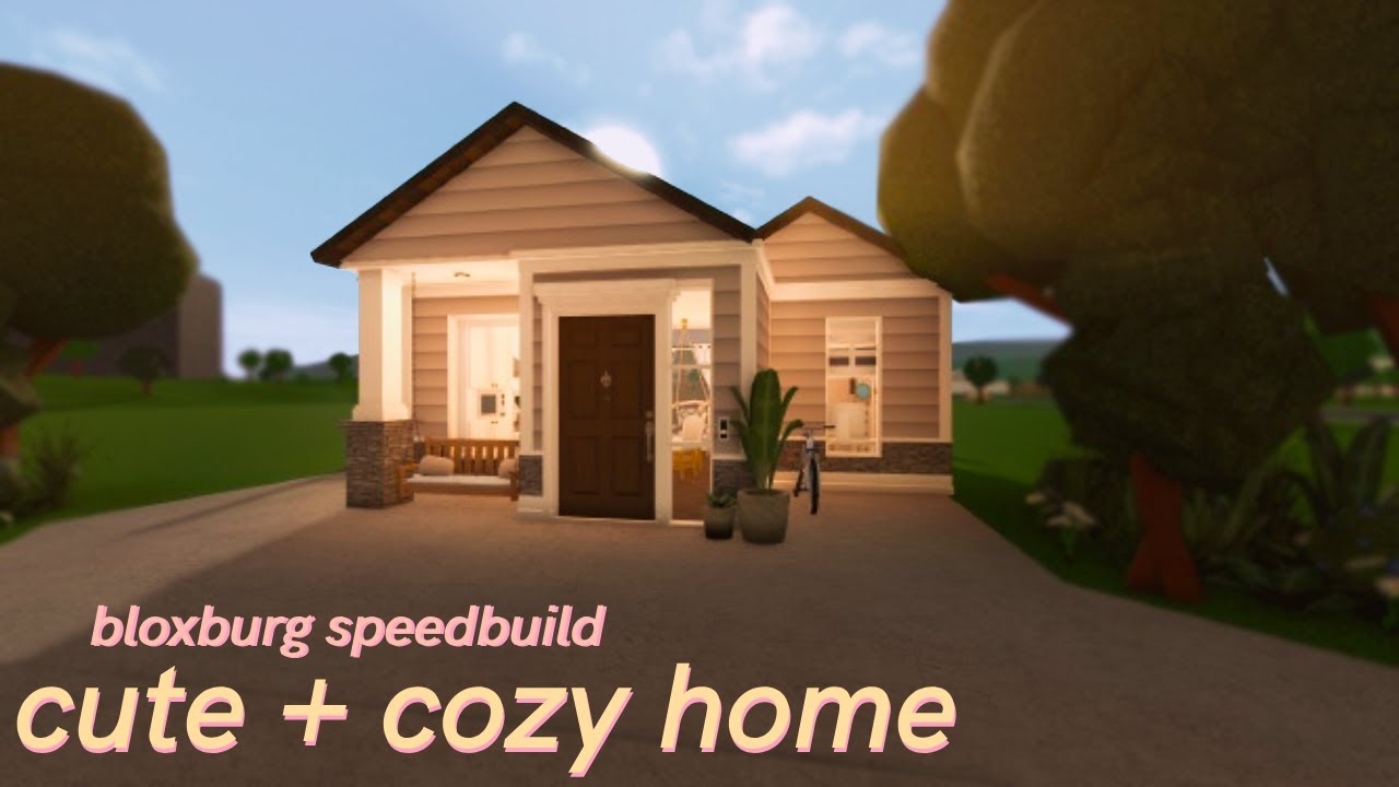 Building A Cute Cozy Home Bloxburg Speedbuild Kylie Johnerr Youtube