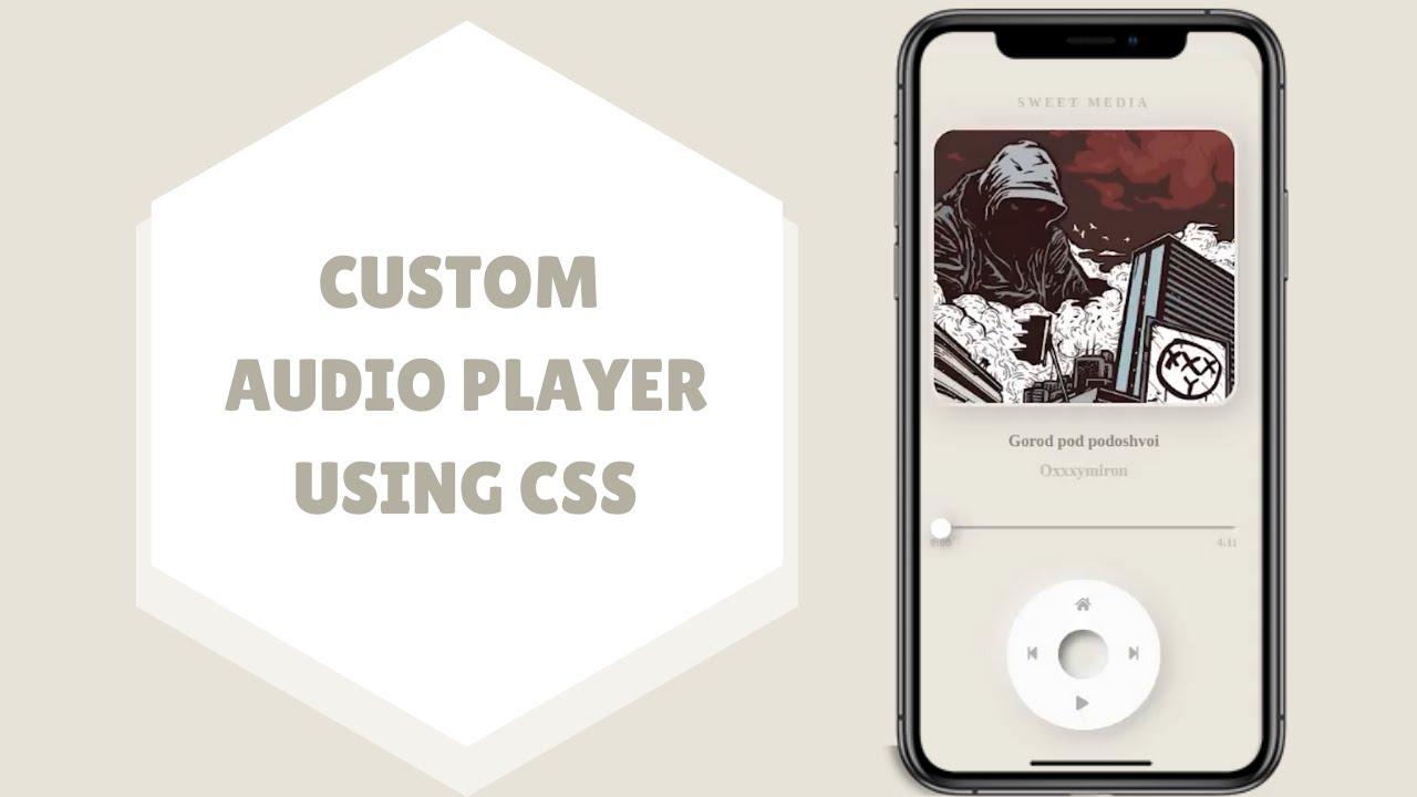 Web Design Ui Custom Audio Player Using Css Html Youtube