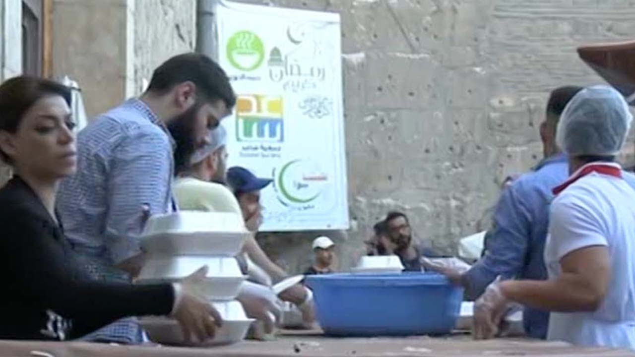 Damascus Public Kitchen Helps Hungry Syrians Survive Ramadan Youtube