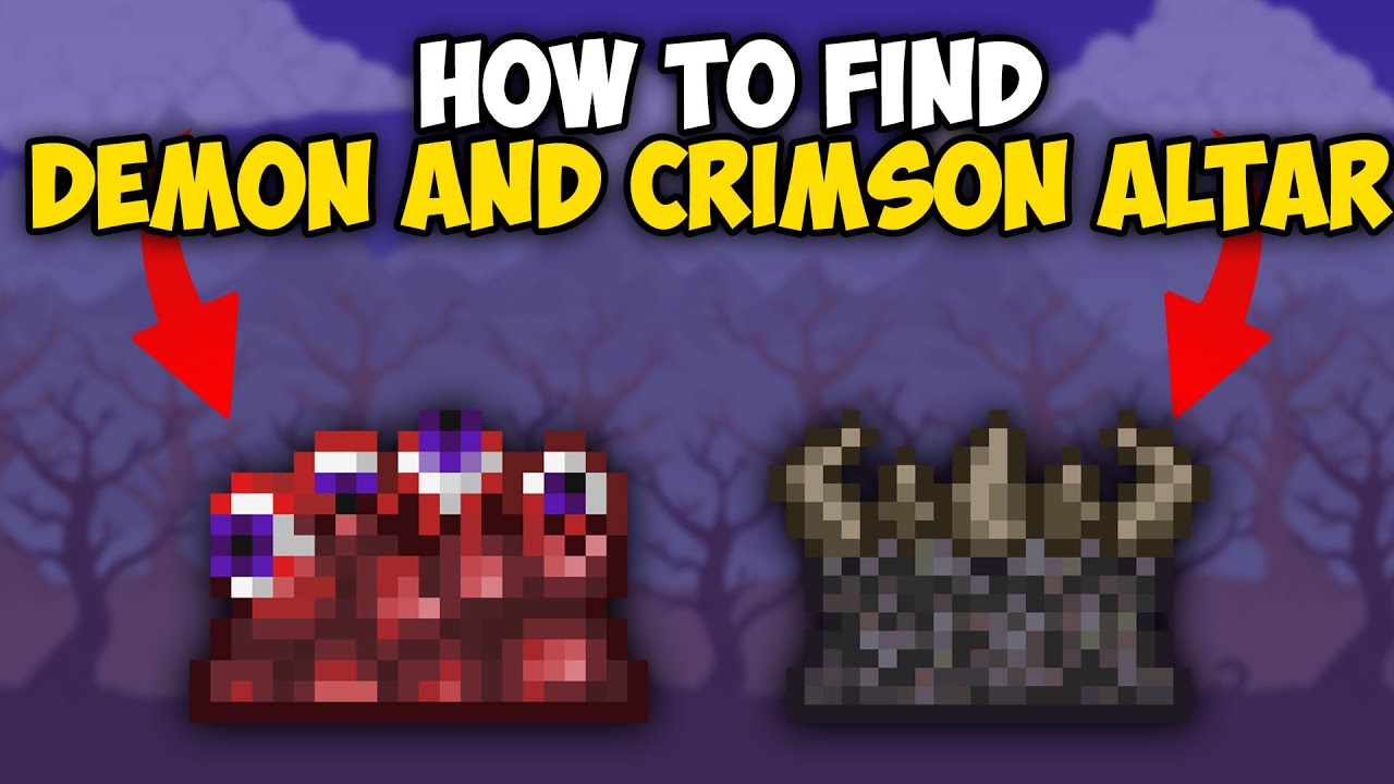 How To Find Demon And Crimson Altar In Terraria 1 4 4 9 Demon Altar