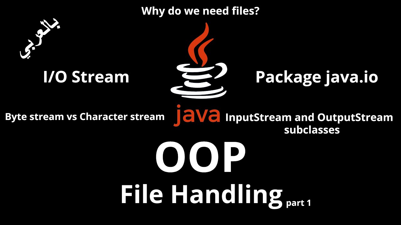 067 Java File Handling Java Io Byte Character Stream