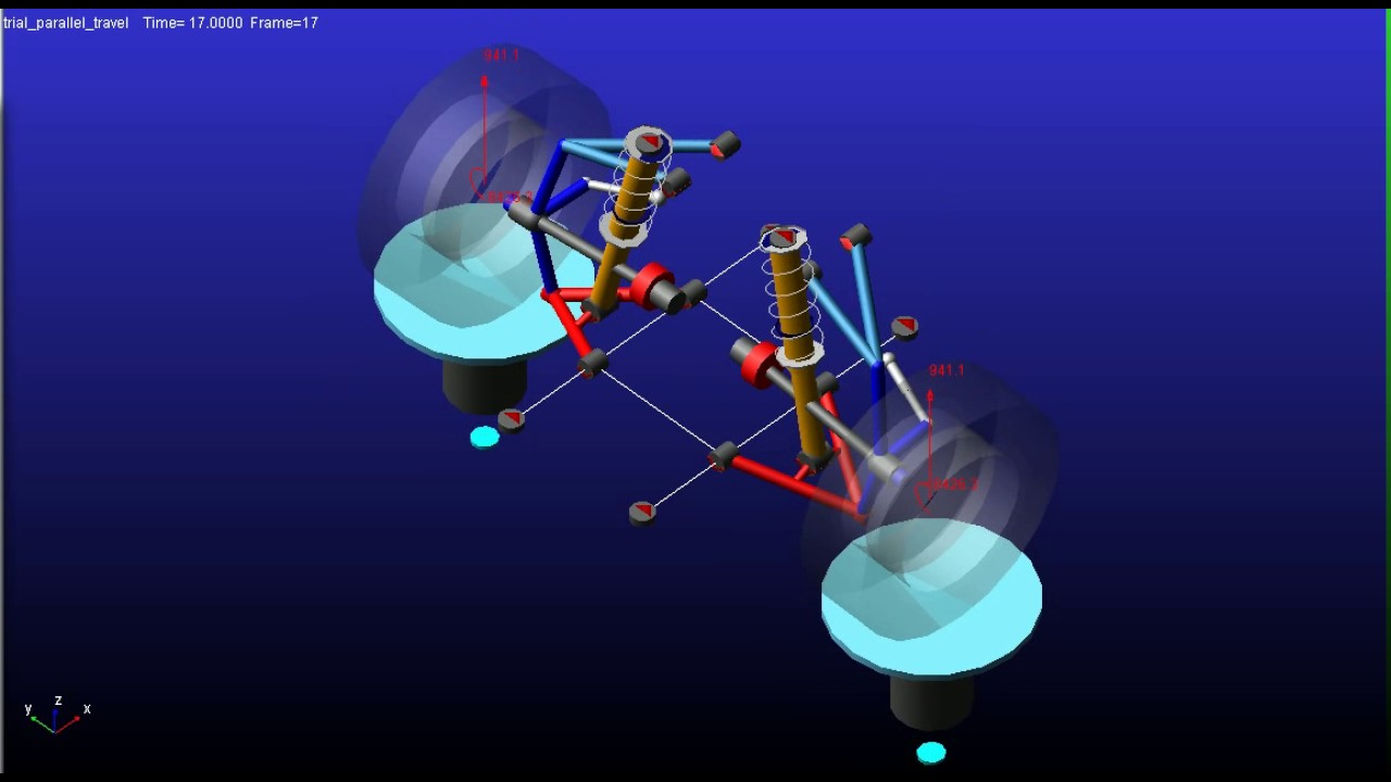 Msc Adams Car Suspension Animation Youtube