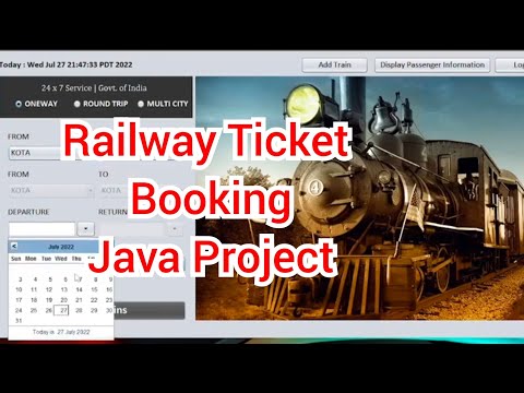 Railway Ticket Booking System Java Project Nits Classes Kota