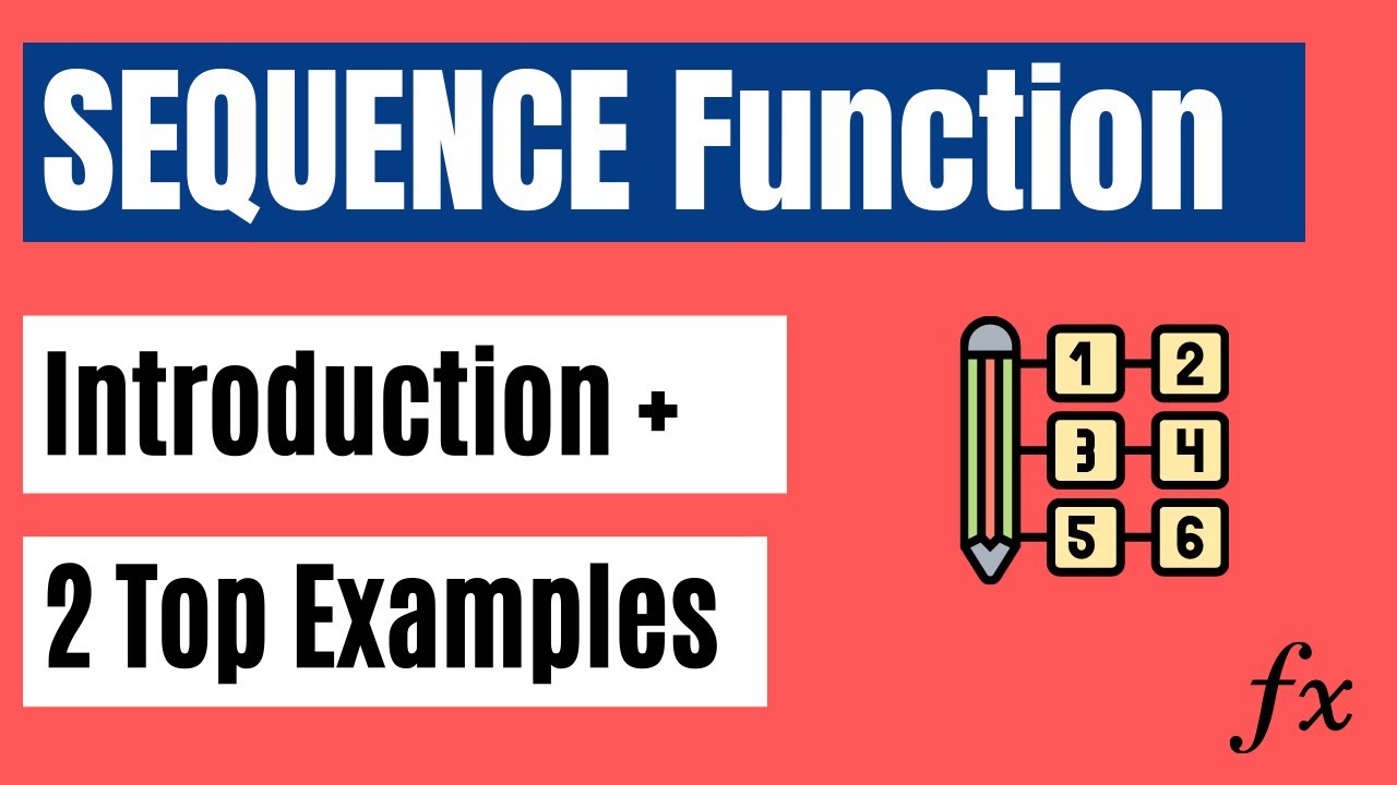 Sequence Function In Excel Introduction 2 Awesome Examples Youtube