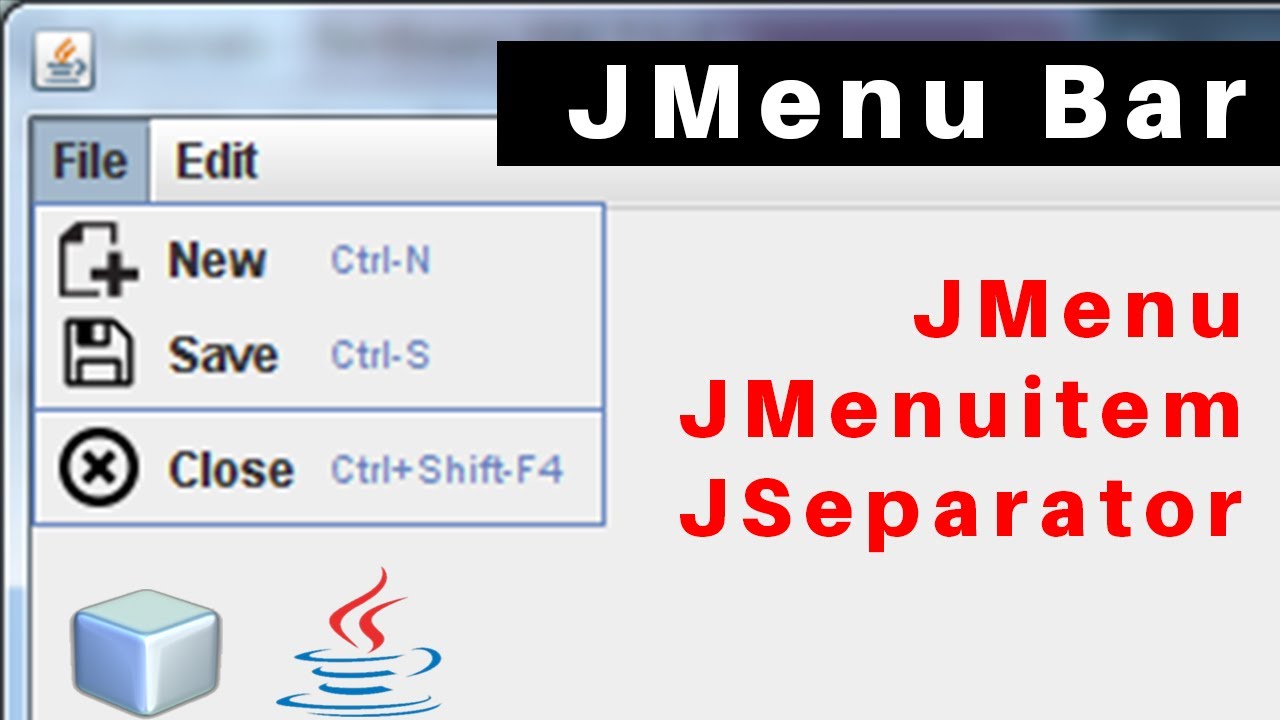 Java Swing 20 Jmenubar Jmenu Jmenuitem Jseparator In Java