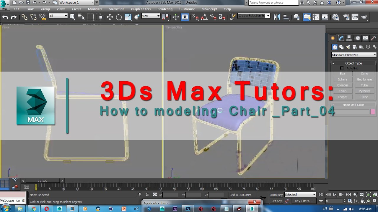 3ds Max Tutorial How To Modeling Chair Part 04 Youtube