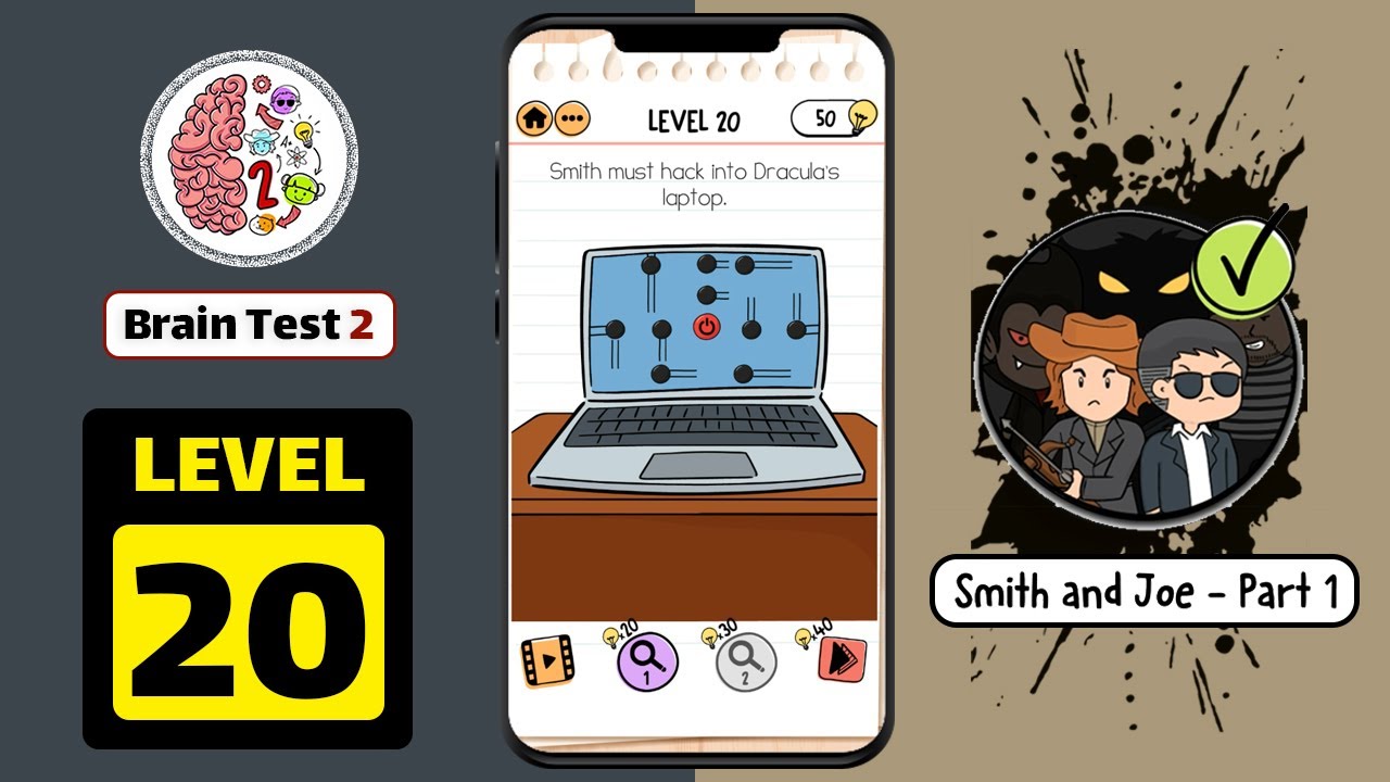 Brain Test 2 Level 20 Smith And Joe Part 1 Walkthrough Youtube