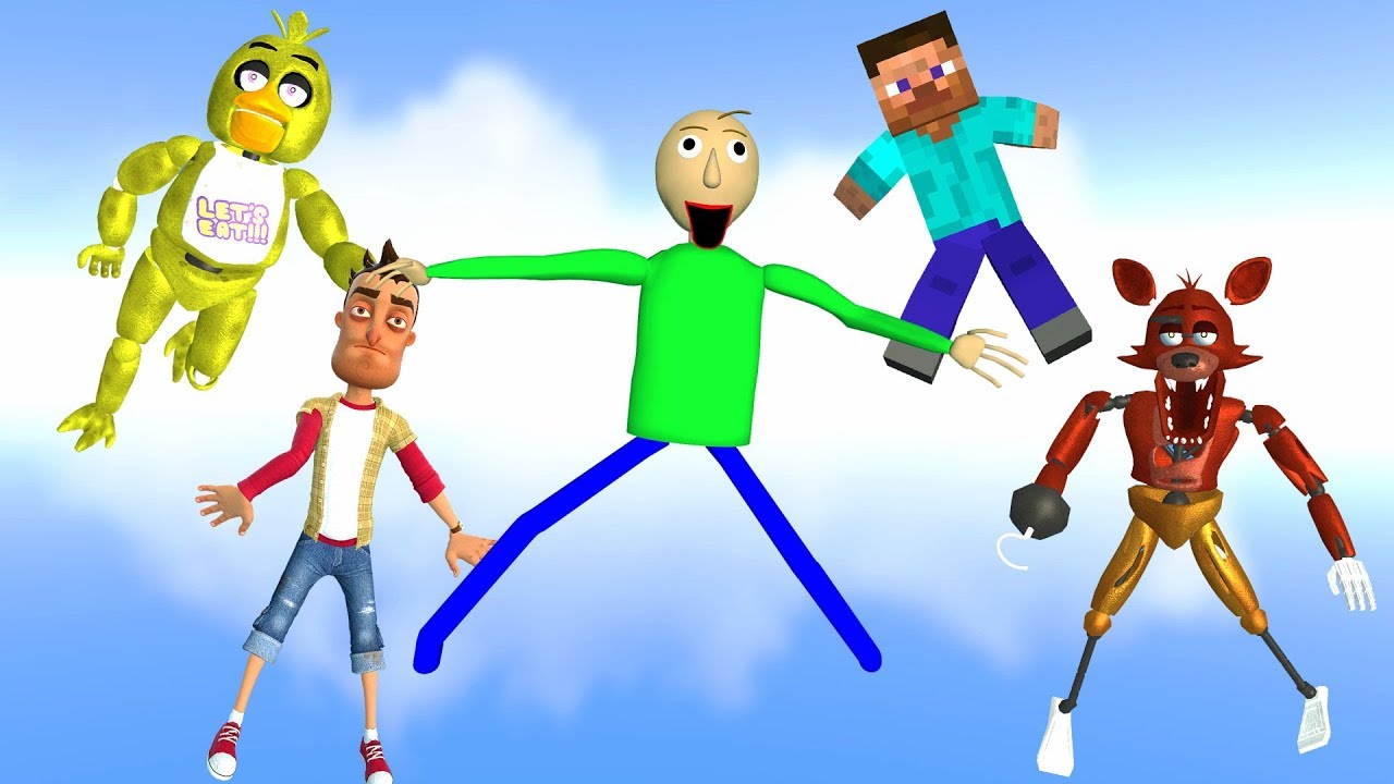 Gmod Baldi S Basics Minecraft Fnaf Hello Neighbor Ragdolls Vol 6