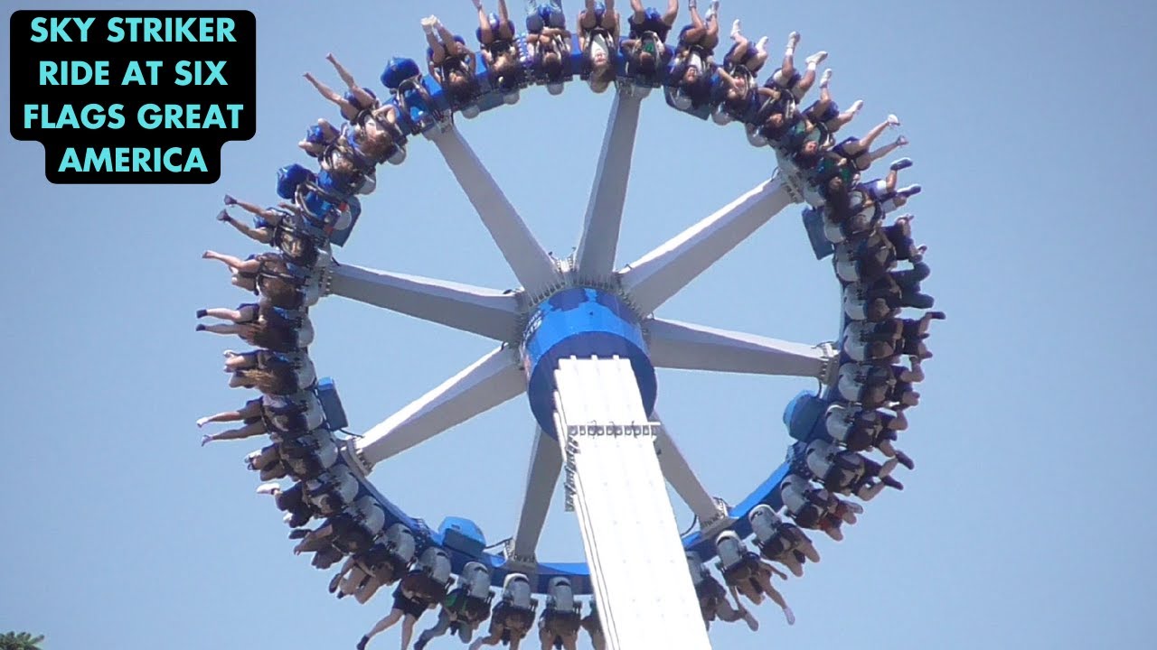 Sky Striker Ride At Six Flags Great America Youtube