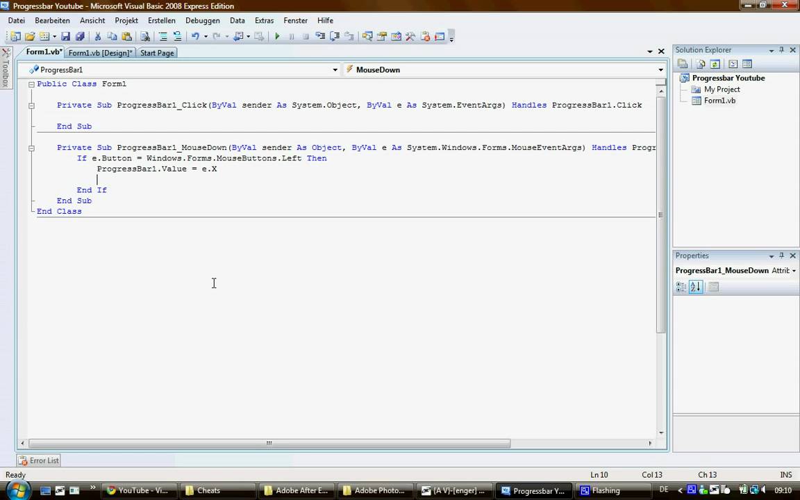 Visual Basic 2008 Cool Progressbar Function Youtube
