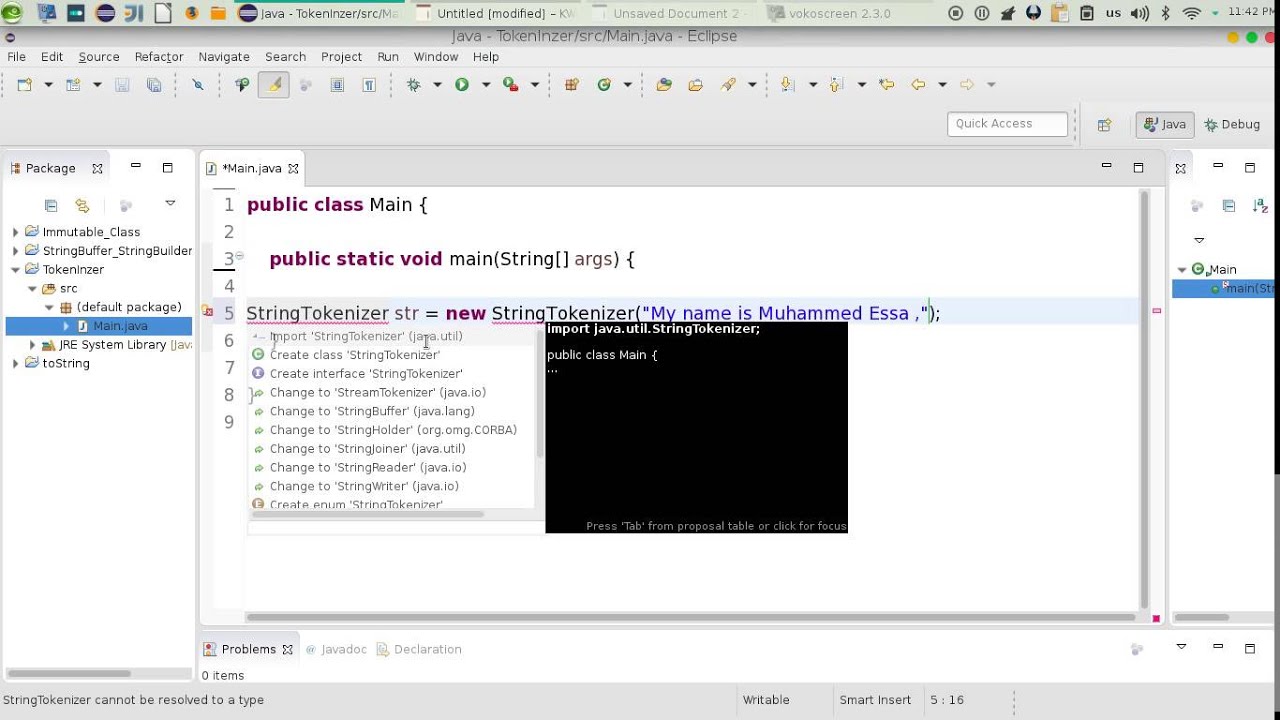24 Java Advanced Tokenizer دالة Youtube