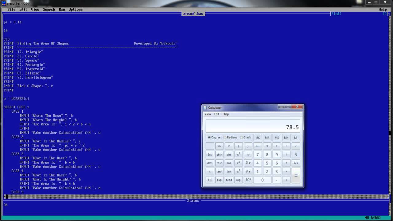 Qbasic Tutorial Part 1 Youtube