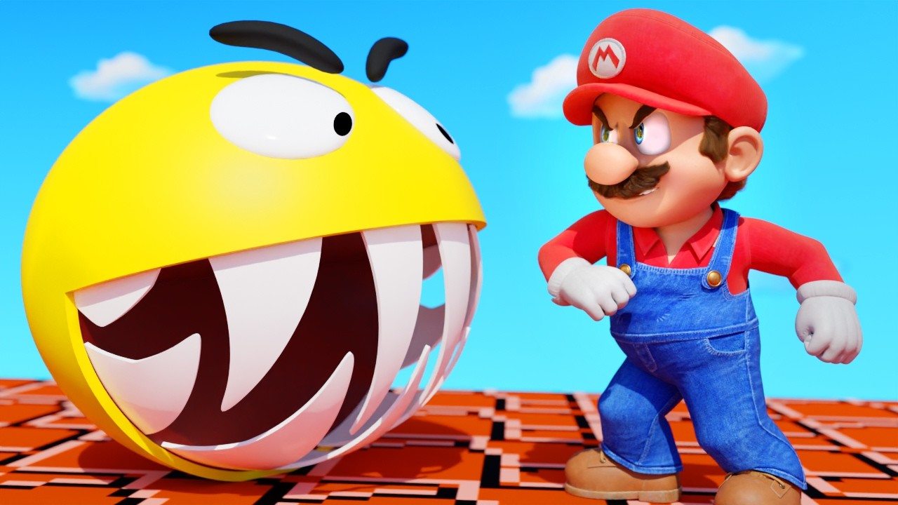 Pacman Enters Super Mario Bros World Youtube