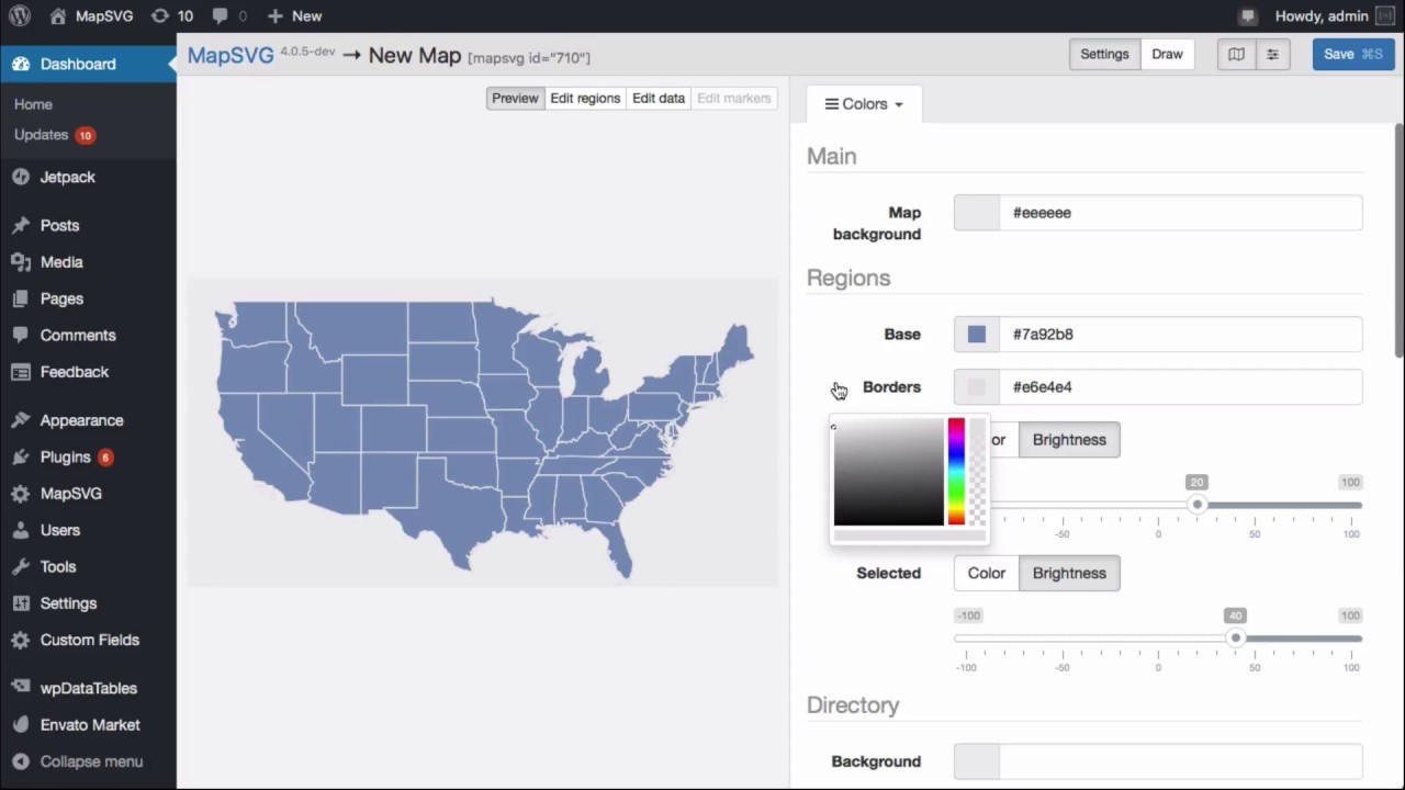 Mapsvg Add An Interactive Map Of Usa To Your Website With Mapsvg