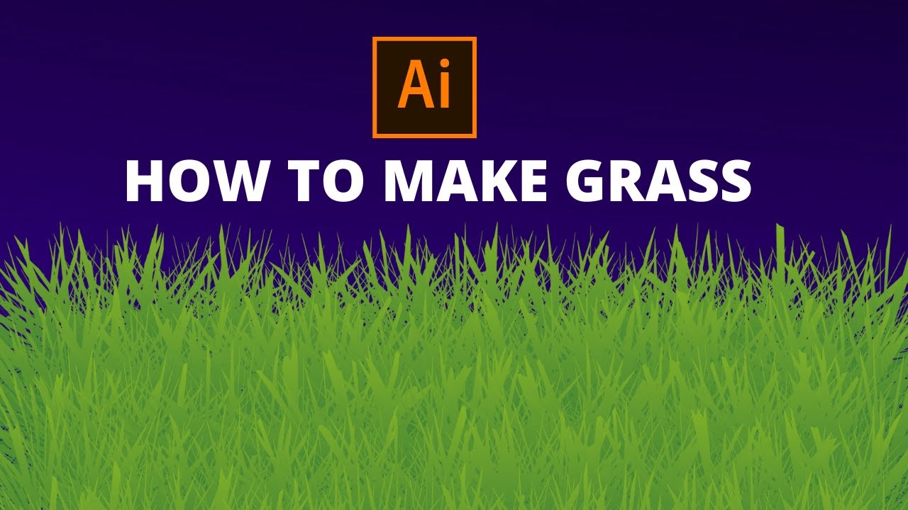 How To Draw Grass Background In Adobe Illustrator