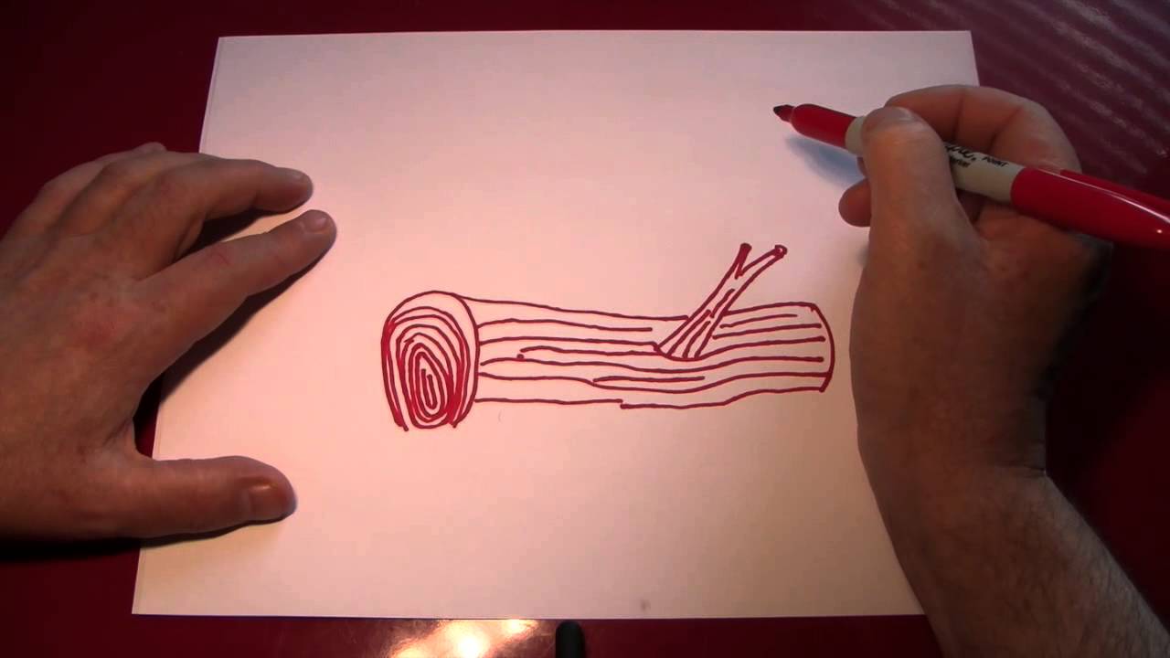 Doodling Drawing A Log Youtube