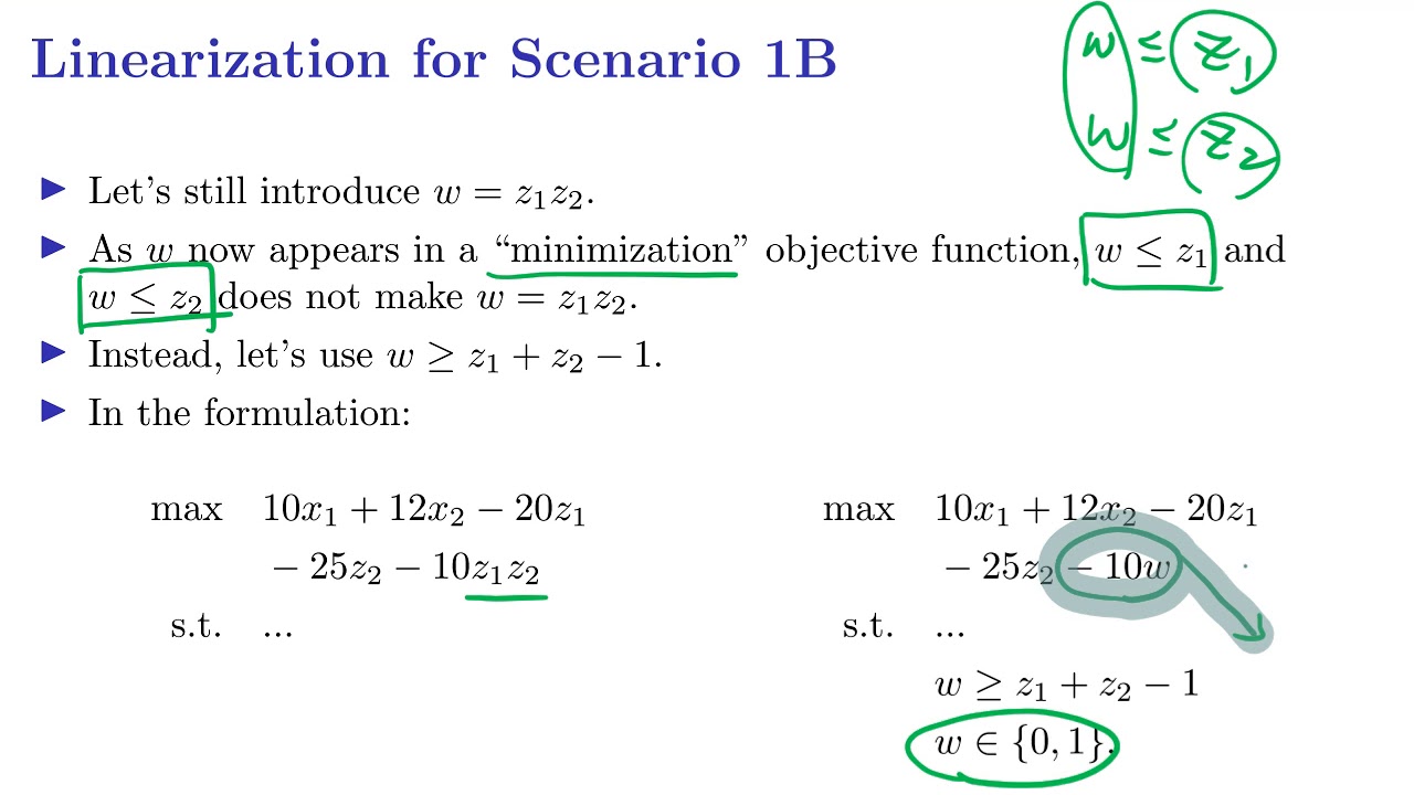 Or1 Modeling Lecture 4 Nonlinear Programming 9 Linearizing Products
