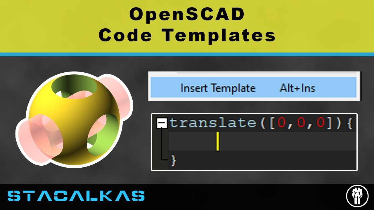 Openscad Code Templates Youtube