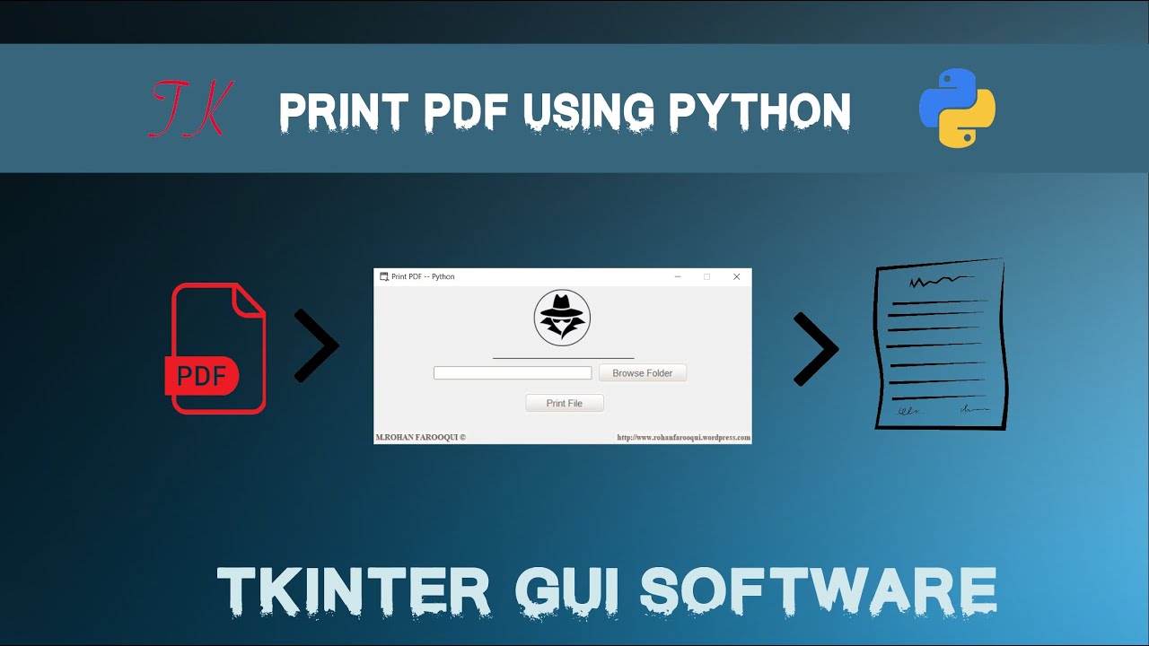 Print Pdf Using Python Gui Application Youtube