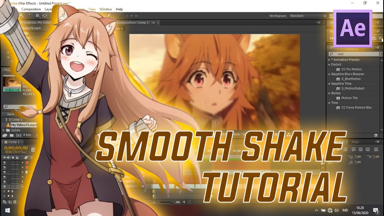 Smooth Shake Tutorial Amv After Effect Youtube