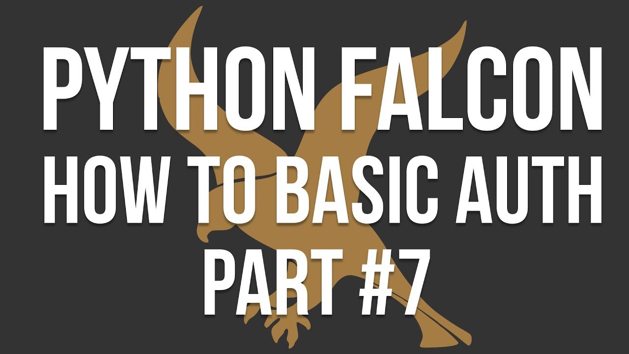 Python Falcon Part 7 How To Use Basic Auth Youtube