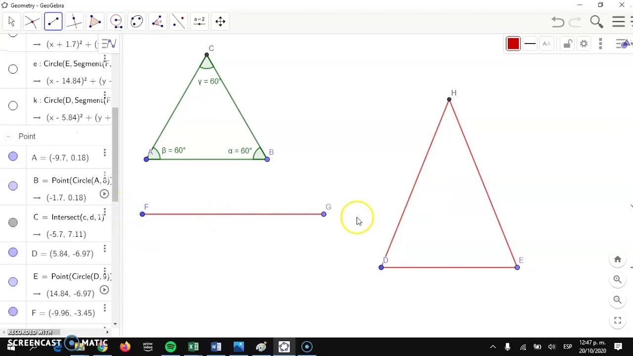 Right Triangle Maker Geogebra