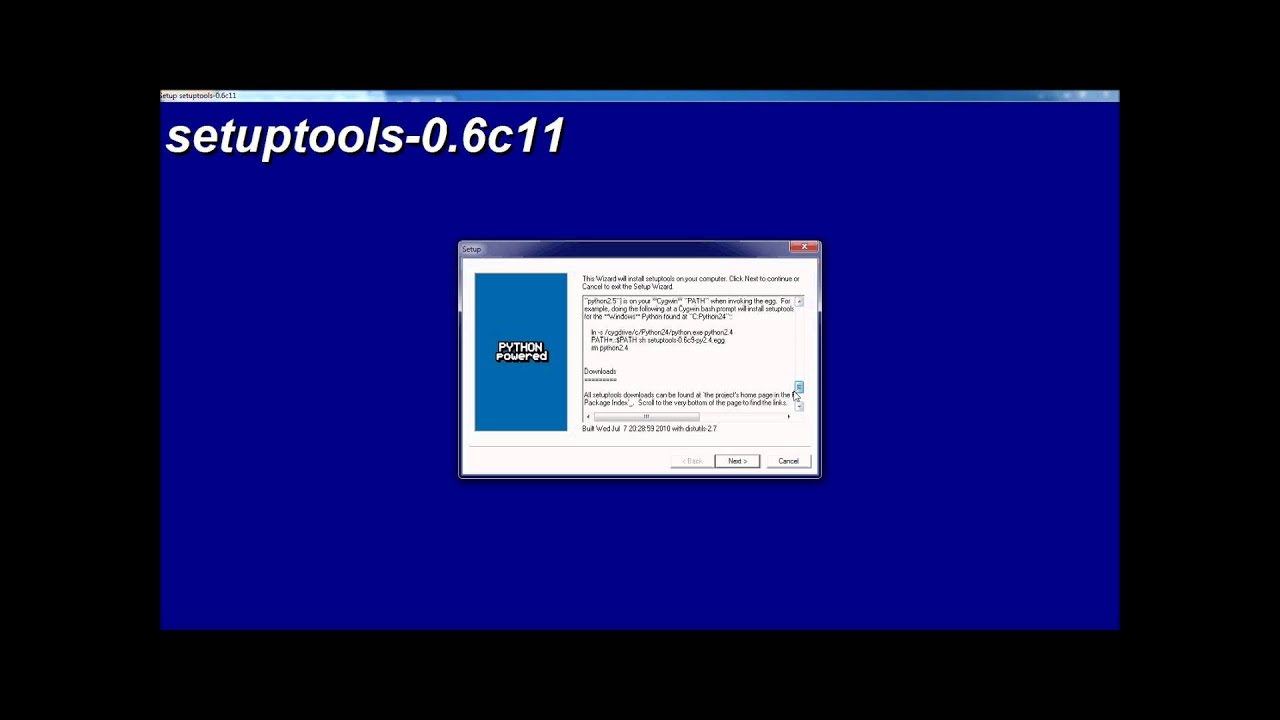 Python Setup Tools Install Htpcbuild Youtube