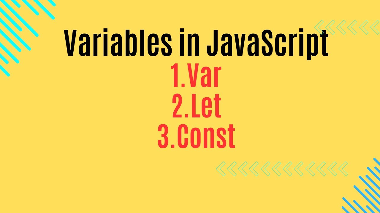 Variables In Javascript Youtube