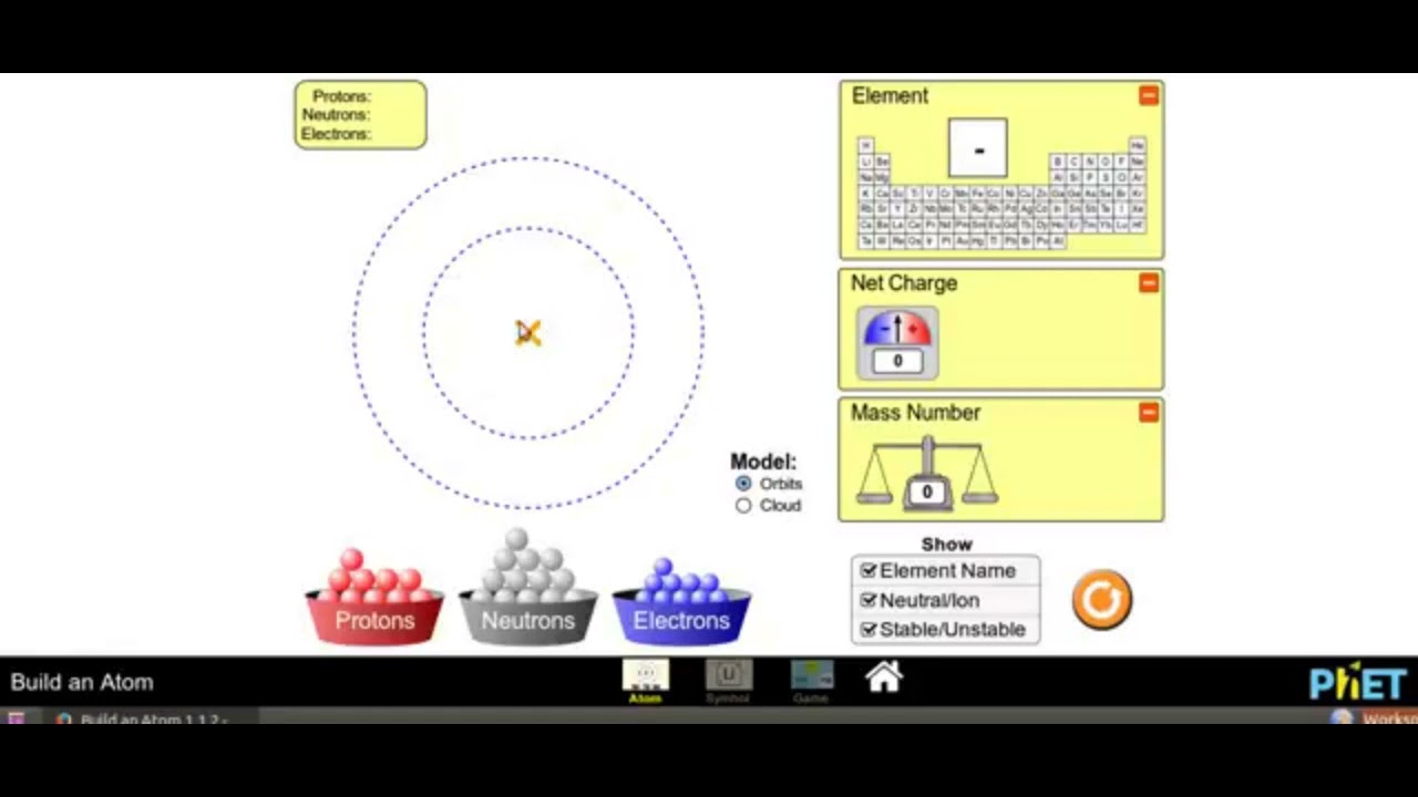 Phet Simulation Build An Atom Youtube