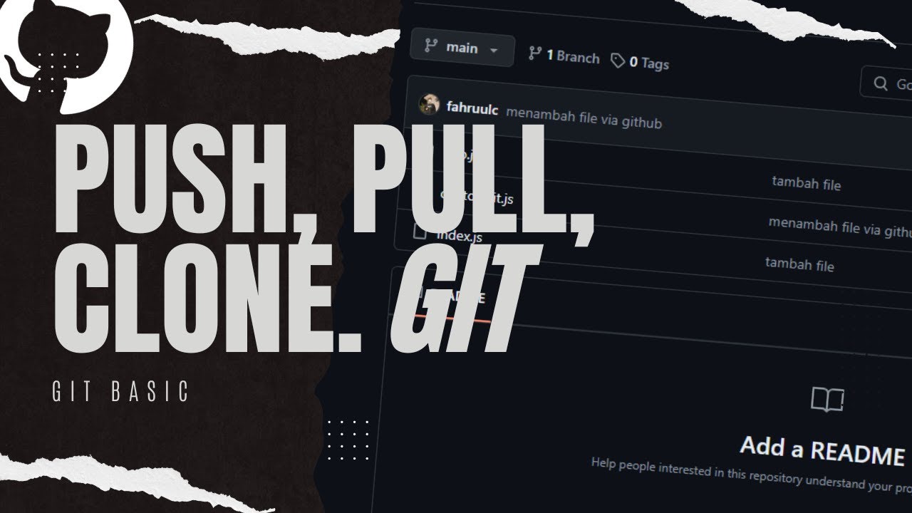 Belajar Git Dasar Git Push Pull Clone Commit Add Youtube