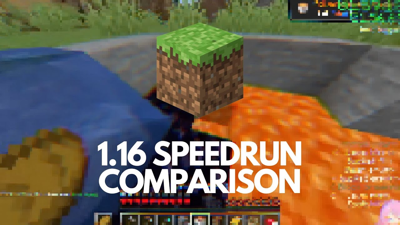 Minecraft 1 16 Speedrun Comparison Youtube