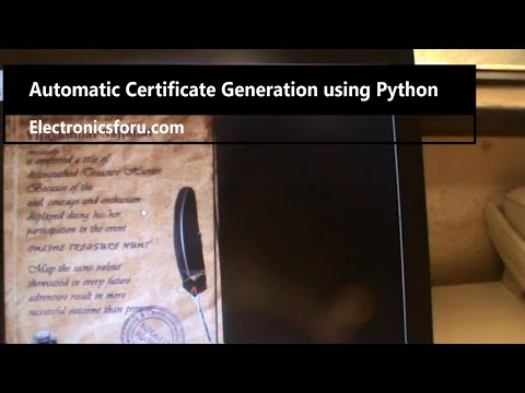 Automatic Certificate Generation Using Python Full Diy Project