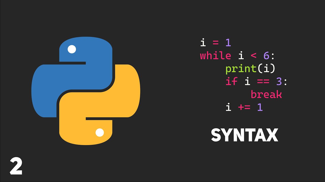Syntax Python Tutorial 2 Youtube