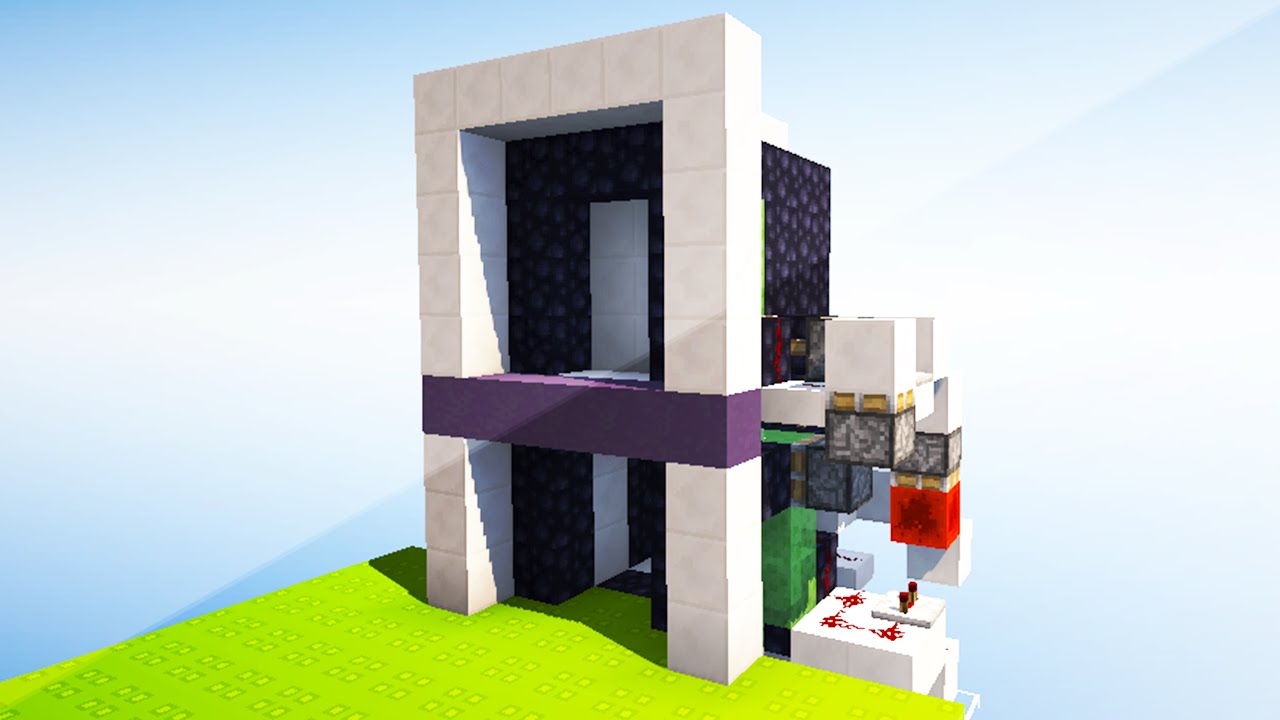 Realistic Piston Elevator Redstone Tutorial Youtube