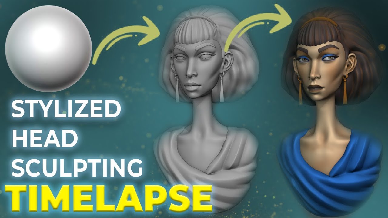Stylized Head Sculpt In Blender Timelapse Sculpting Youtube